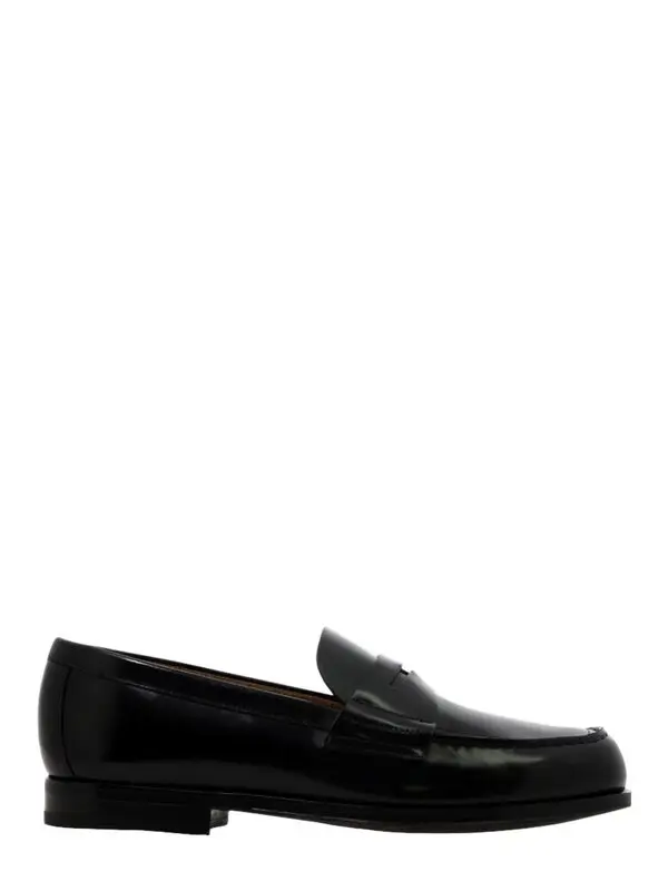 Prada Loafers With Triangular Logo - Black