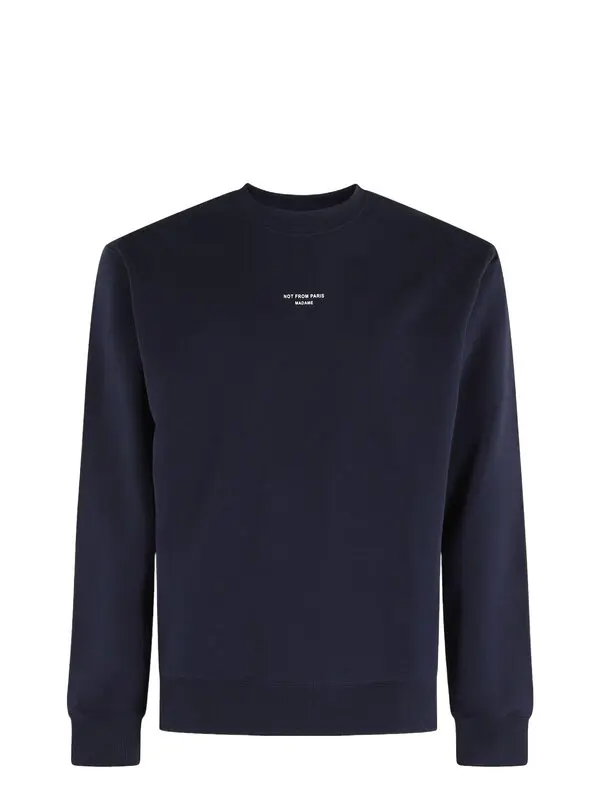 Drole De Monsieur Classic Slogan Sweatshirt - Black