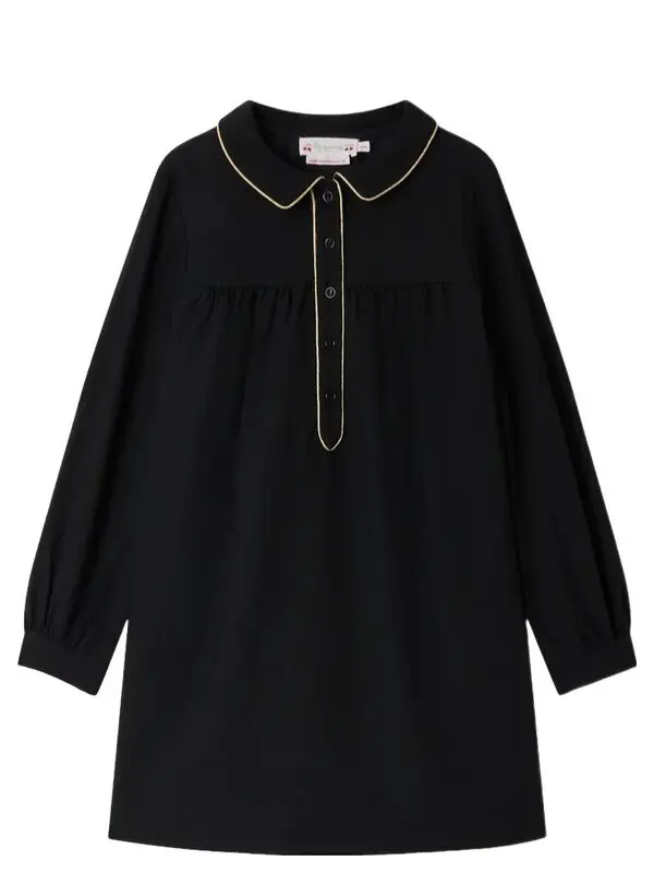 Bonpoint Dorothe Piped Collar Dress - Black