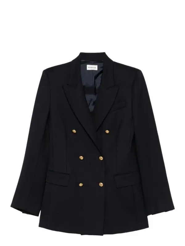 P.a.r.o.s.h Double-breasted Blazer With Flap Pockets - Black