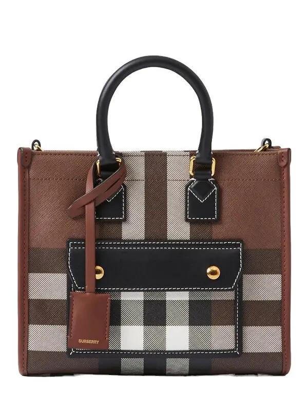 Burberry Tartan Checked Freya Tote Bag - Multicolor