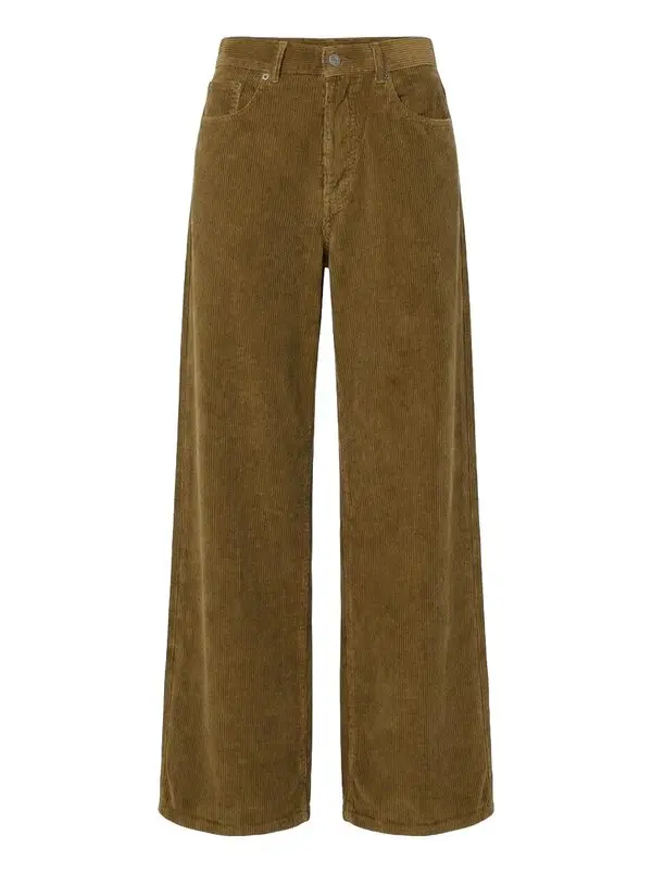 HAIKURE Corduroy Wide Leg Trousers - Brown