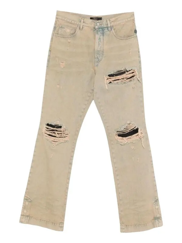 Amiri Distressed Ripped Jeans - Nude