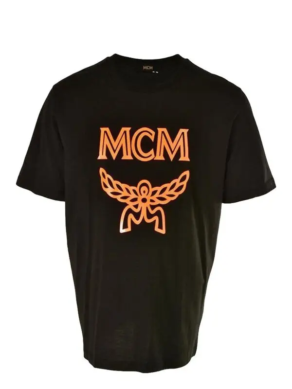 Mcm Letter Printed Pattern T-shirt - Black