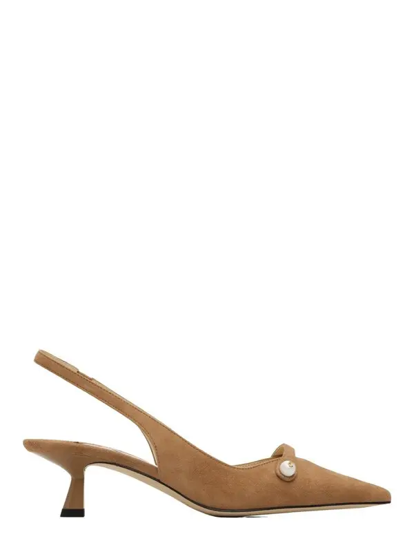 JIMMY CHOO Amita Slingback High Heels - Toffee