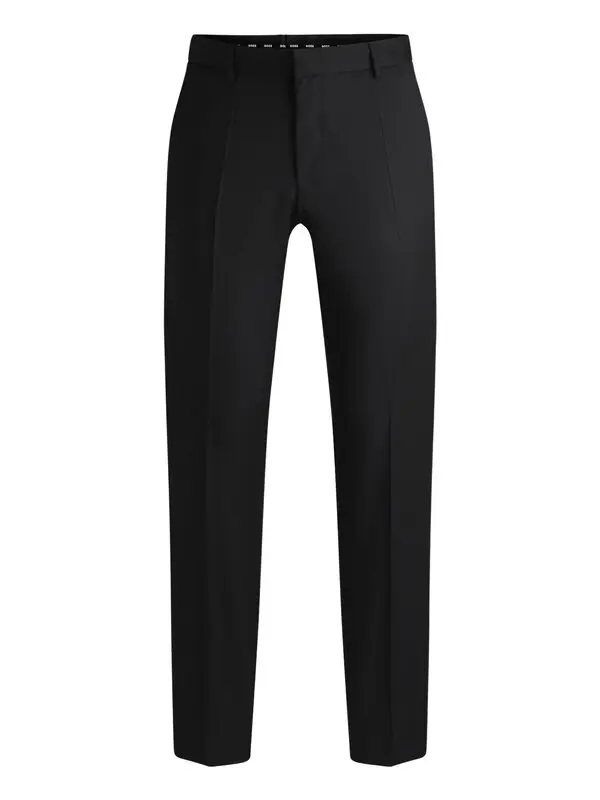 Hugo Boss Tailored Virgin Wool Trousers - Black