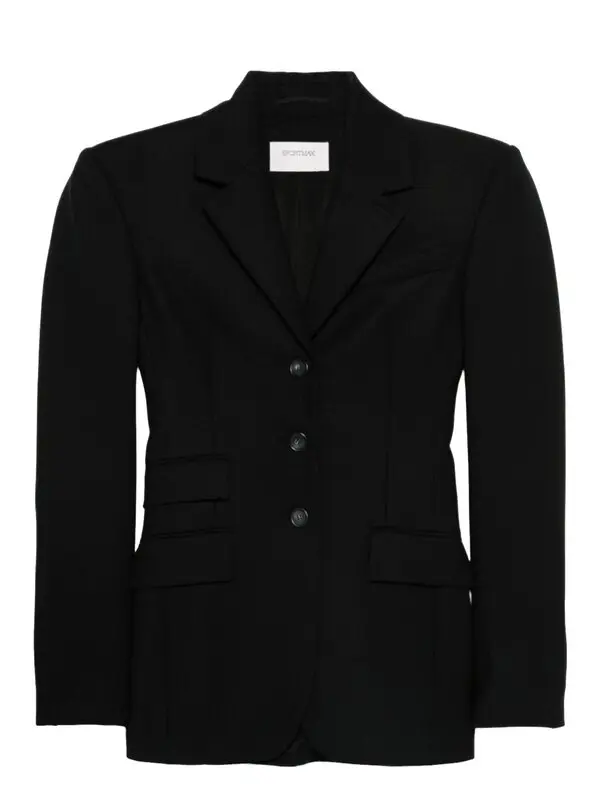 Sportmax Long-sleeved Suit Coat - Black