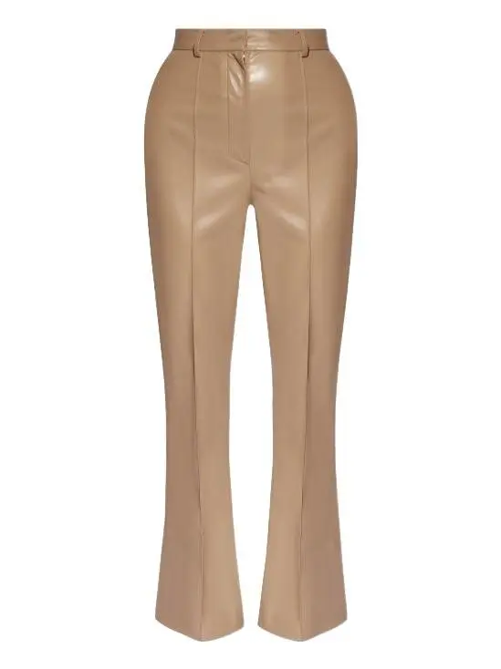 Nanushka Leena Leather Trousers - Nude