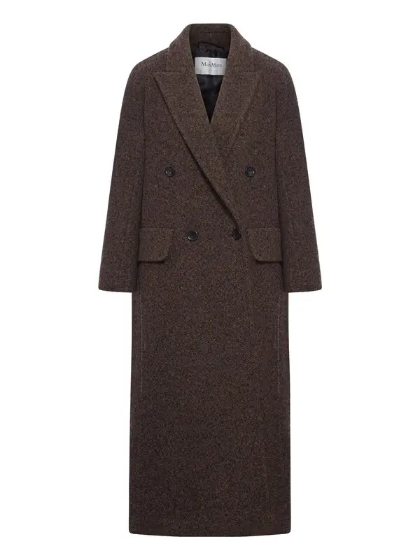 Max Mara Double-breasted Long Coat - Black