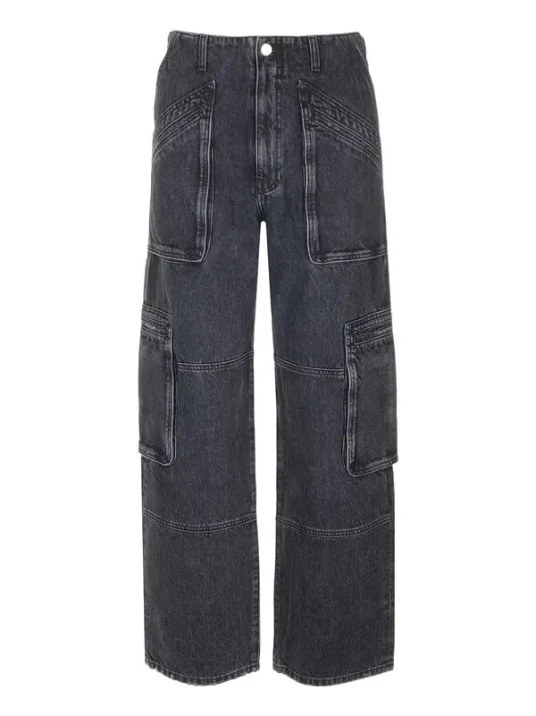 Amiri Belt Ring Denim Trousers - Black