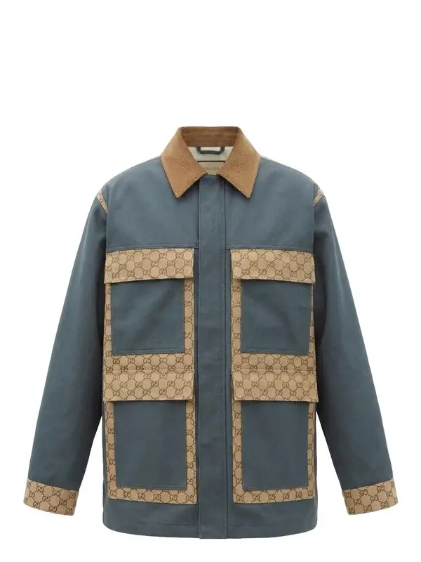 Gucci Monorammed Corduroy Overshirt - Green