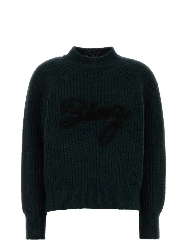 ANINE BING Kendrick Logo Crewneck Jumper - Black