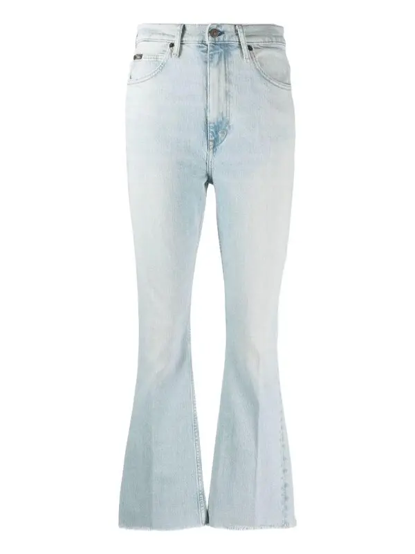 Polo Ralph Lauren High-waist Cropped Flared Jeans - White