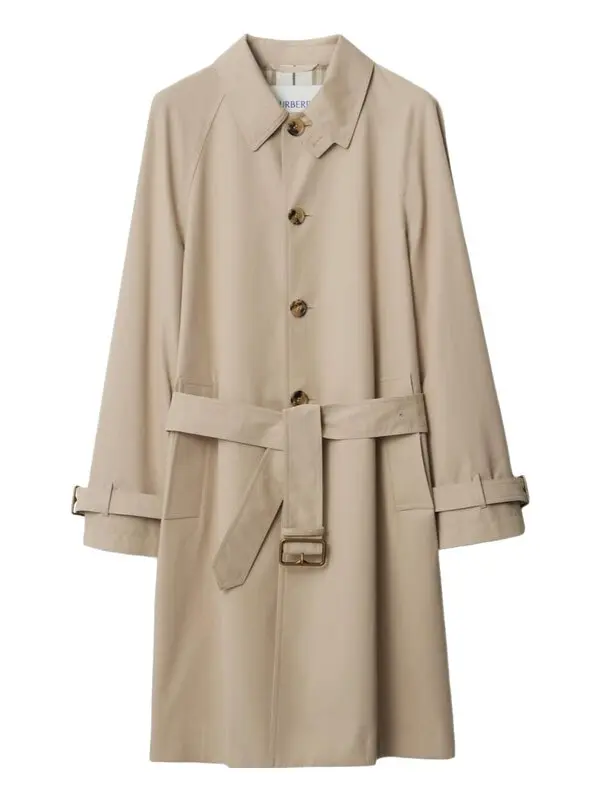 Burberry Single Breasted Belted Trench Coat - Fossil