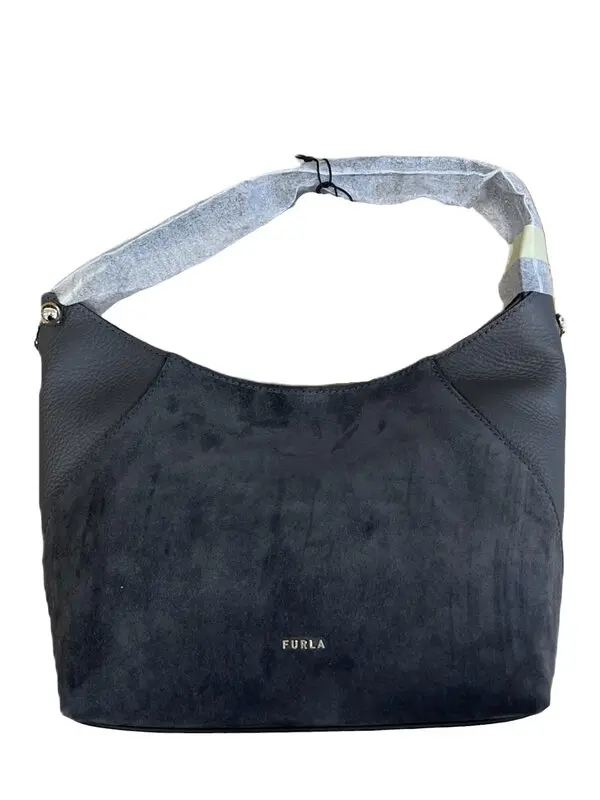 Furla Textured Panel Shoulder Bag - Black
