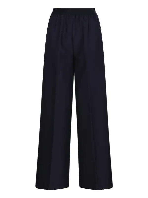 FORTE_FORTE Elasticated Wide Leg Trousers - Notte