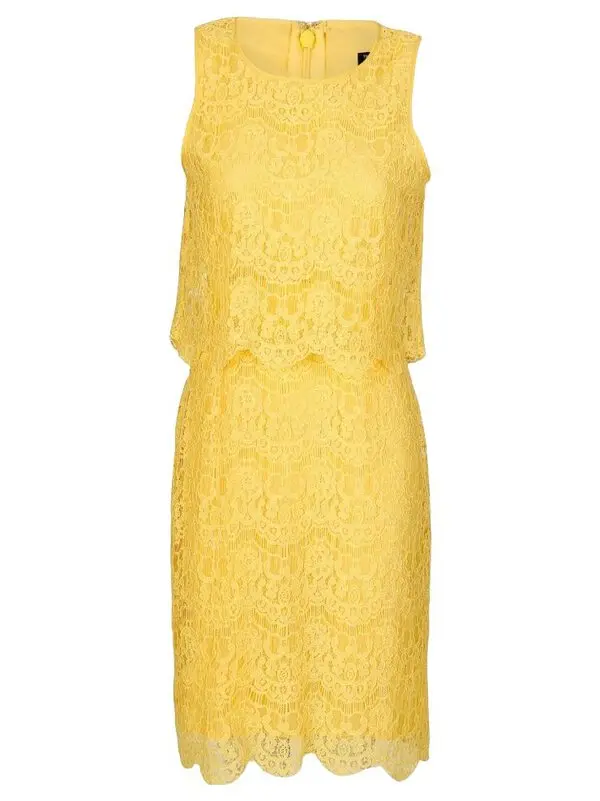 Emporio Armani Lace Sheath Dress - Yellow