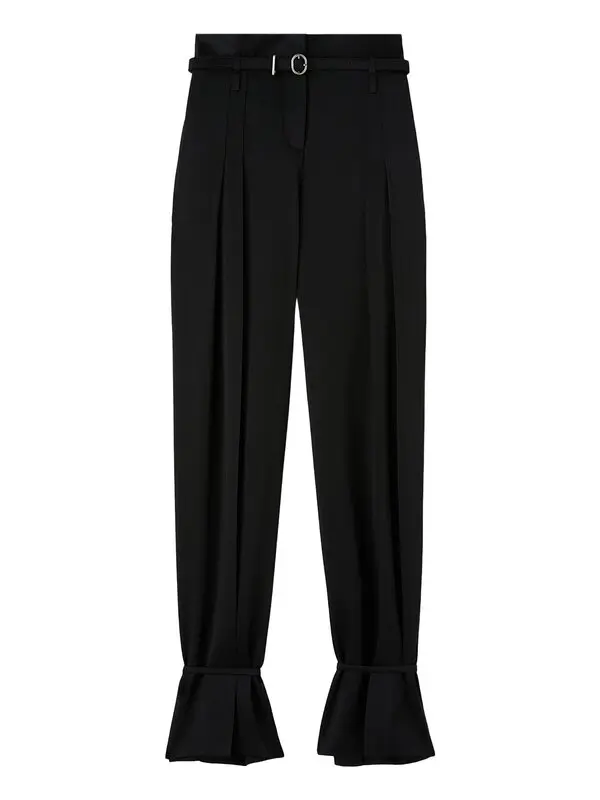 JIL SANDER High-waisted Tailored Trousers With Removable Buckle Straps - Black