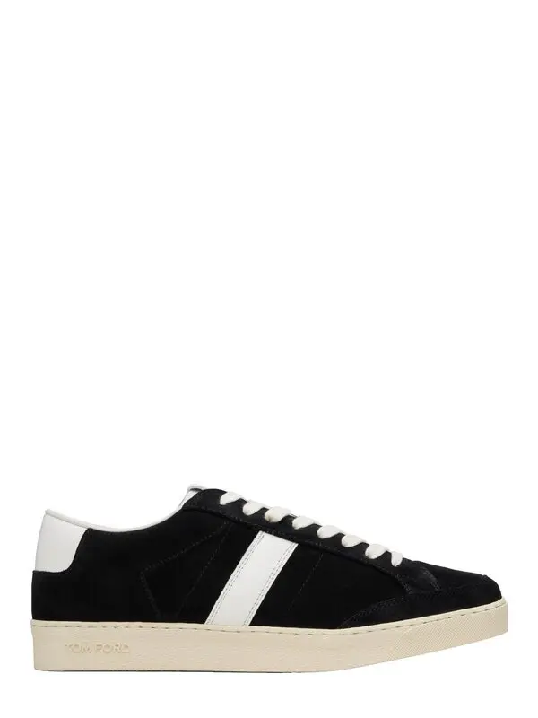 TOM FORD Suede Blake Sneakers With Logo Embossing - Black