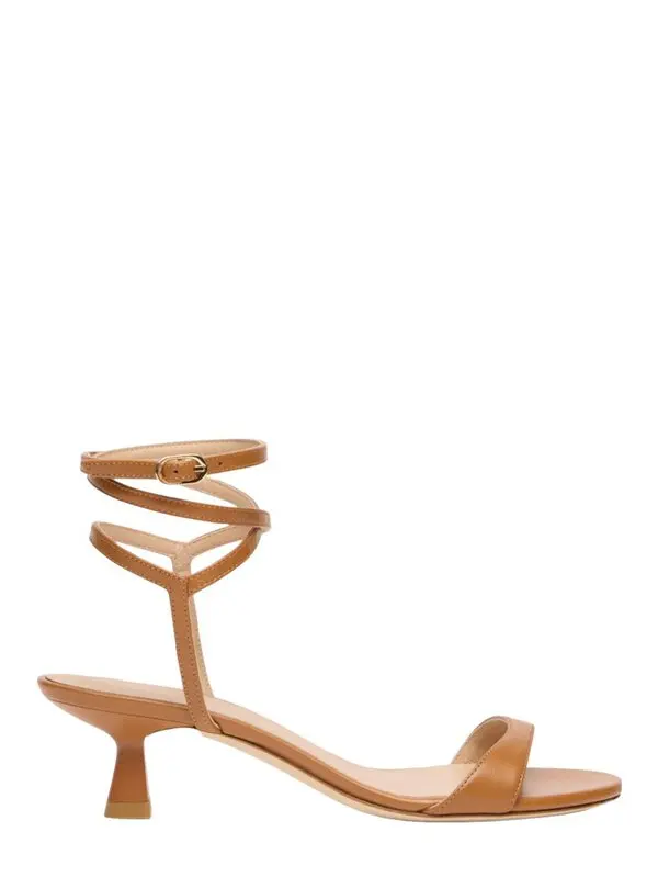 STUART WEITZMAN Nudist Wrap 50 Heeled Sandals - Macchiato