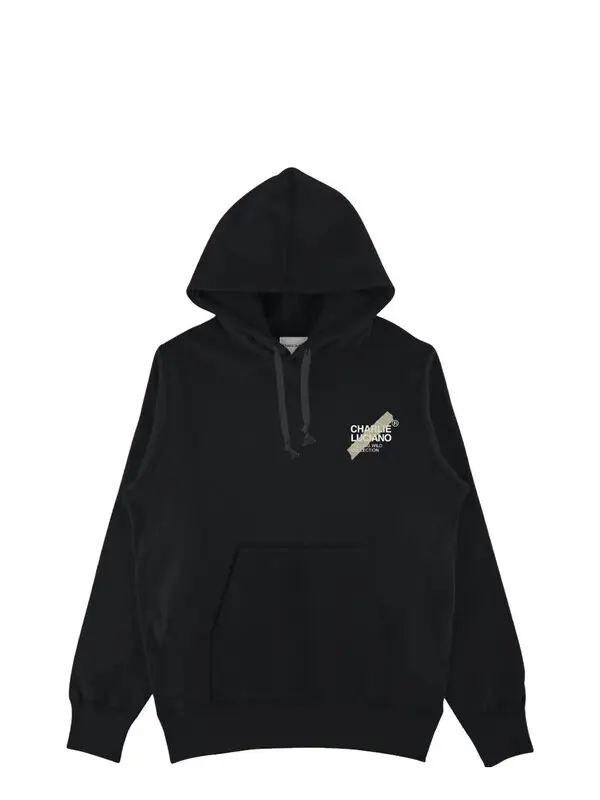 CHARLIE LUCIANO Hooded Hoodie With Printed Pattern - Black