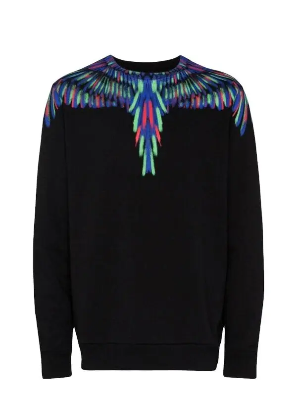 MARCELO BURLON COUNTY OF MILAN Wings Print Sweatshirt - Black