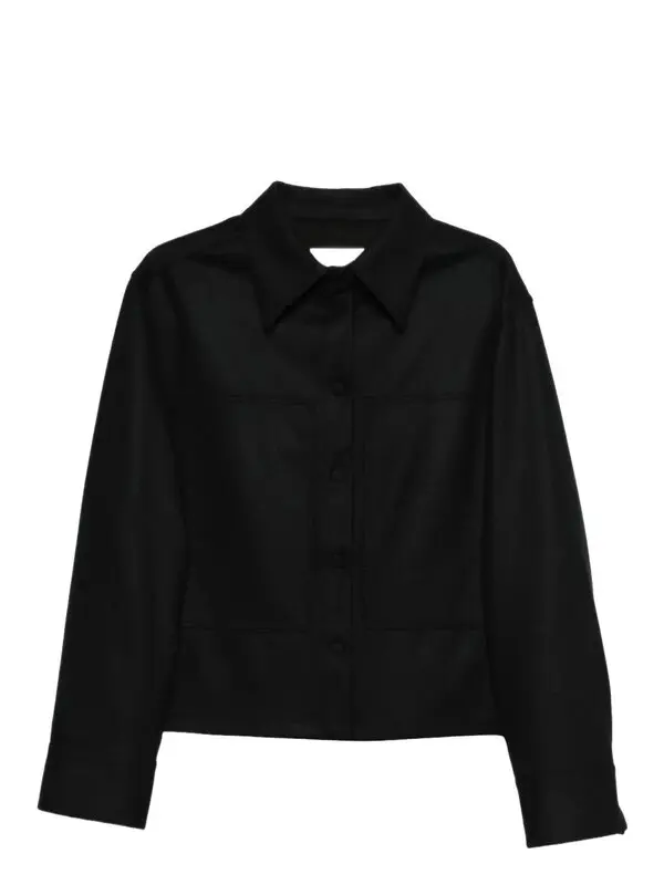 JIL SANDER Button-up Shirt Jacket - Black