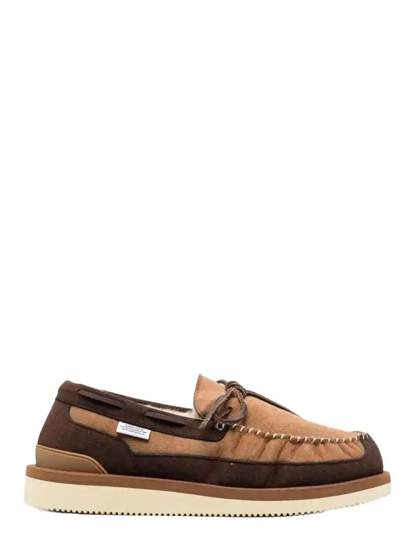 Suicoke Slip-on Loafers With Bow Detail - Brown
