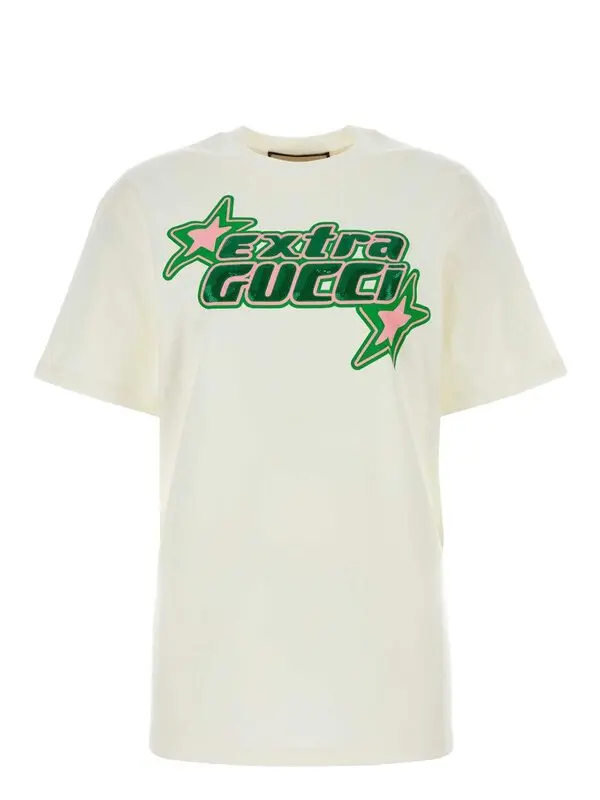 Gucci Logo Printed Crewneck T-shirt - Off-white
