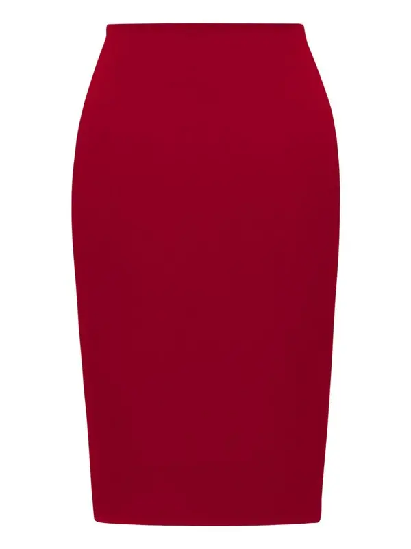 Saint Laurent Mid-rise Pencil Skirt - Rouge