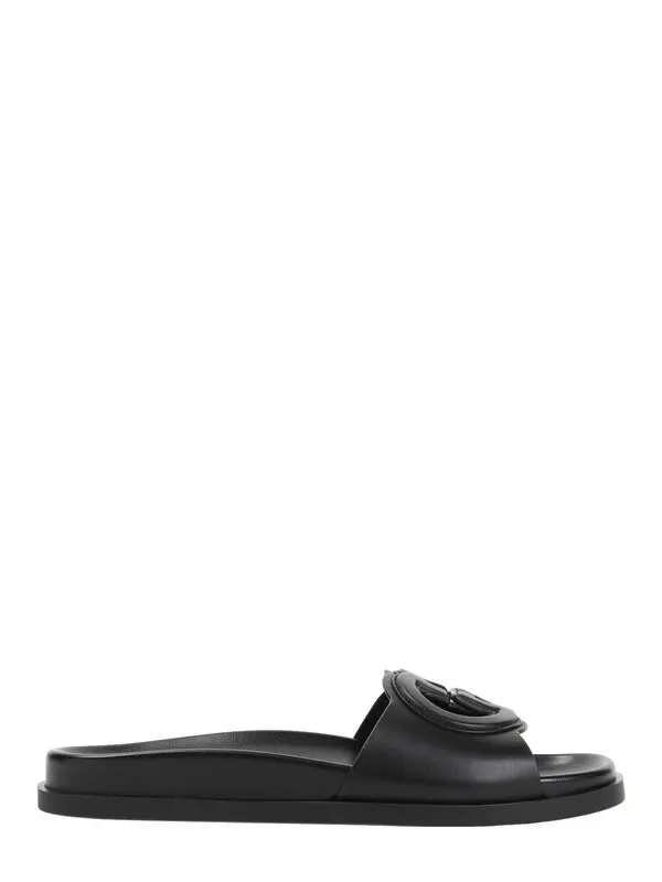 Gucci Interlocking G Cut Out Sandals - Black