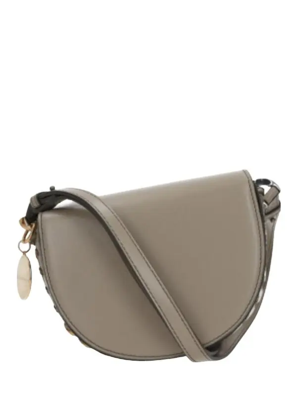 Stella McCartney Logo Plaque Chain Link Shoulder Bag - Gray
