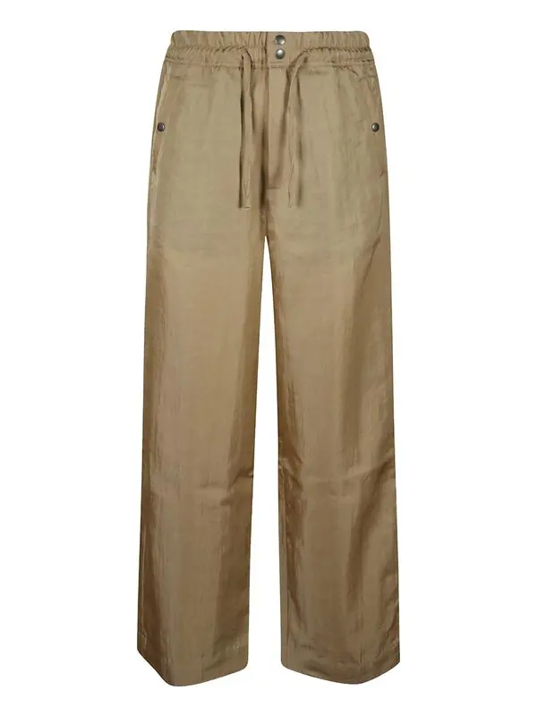 Dries Van Noten Drawstring Waist Casual Pants - Brown