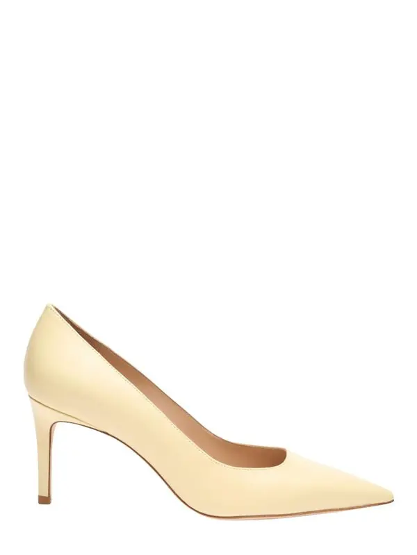 STUART WEITZMAN Power 75 Stiletto Heel Pumps - Lemon Chiffon