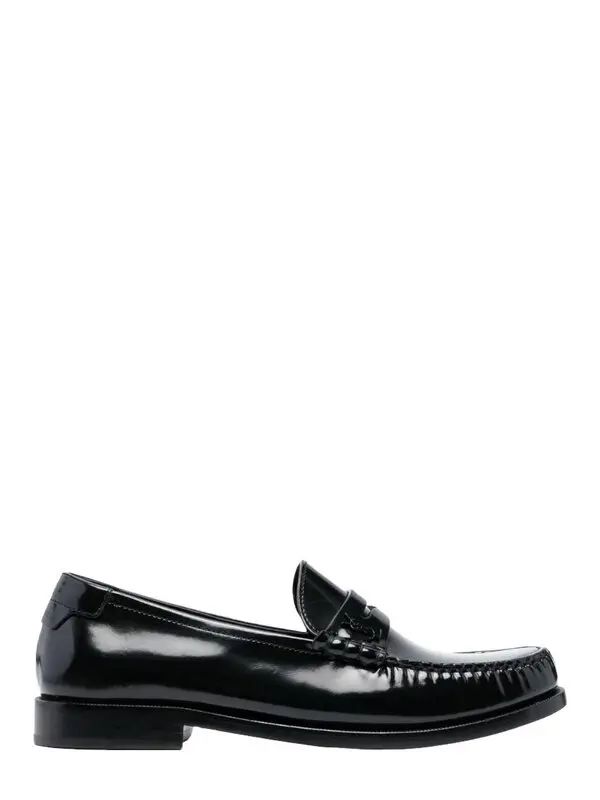 Saint Laurent Monogram Slip-on Loafers - Black