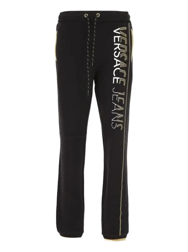 Versace Embellished Logo Detail Sweatpants - Black