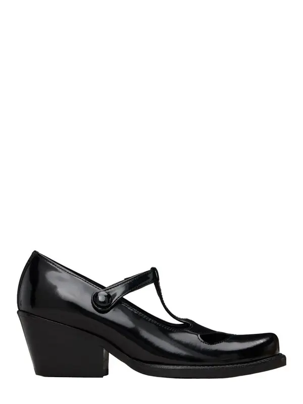 OPEN YY Cutout Mary Jane High Heels - Black