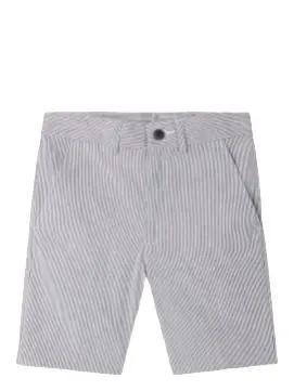 Bonpoint Pinstripe Embroidered Shorts - Gray