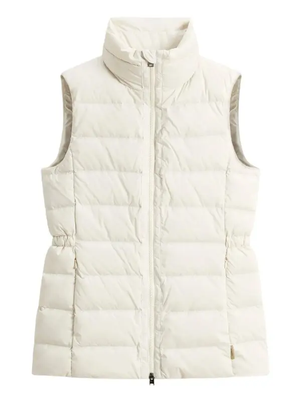 Woolrich Padded High-neck Gilet - White