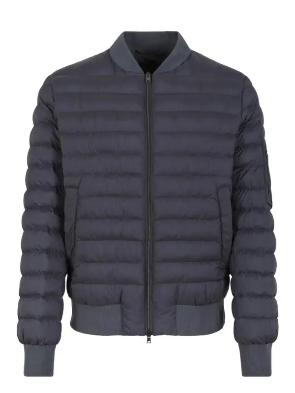 Herno Quilted Bomber Down Jacket - Black