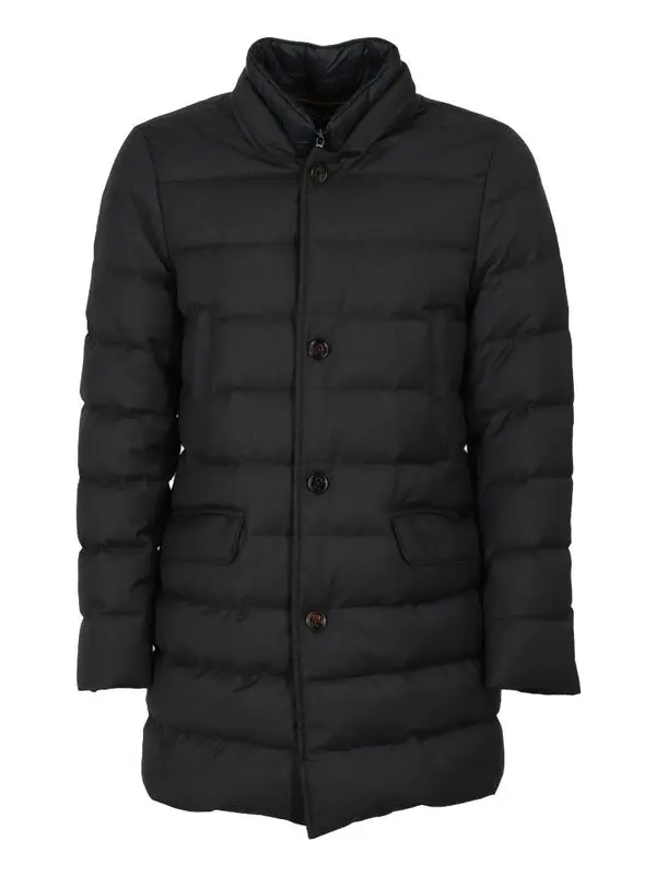 MOORER Feather-down Padded Coat - Black