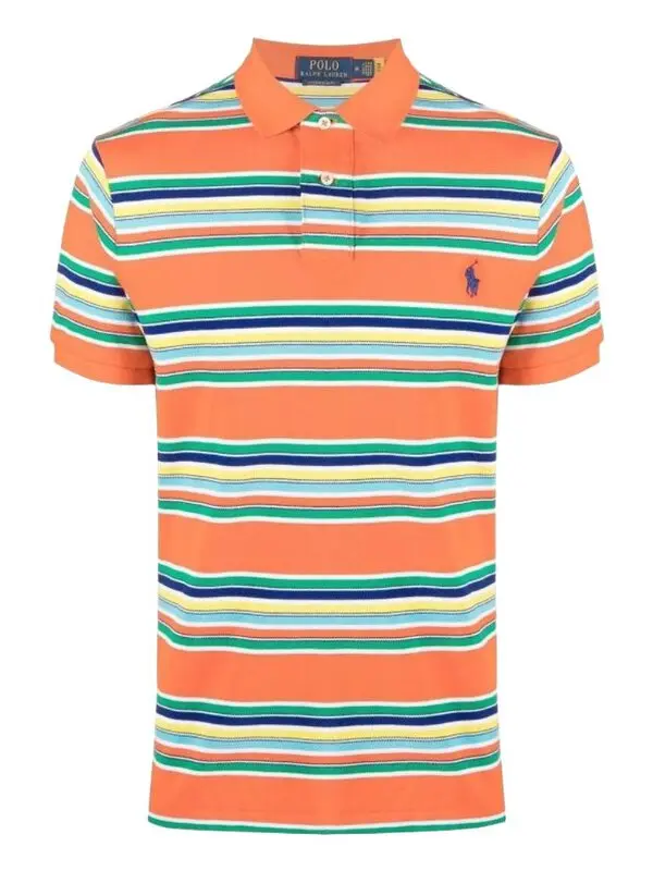 Polo Ralph Lauren Stripe-print Short-sleeved Polo Shirt - Multicolor