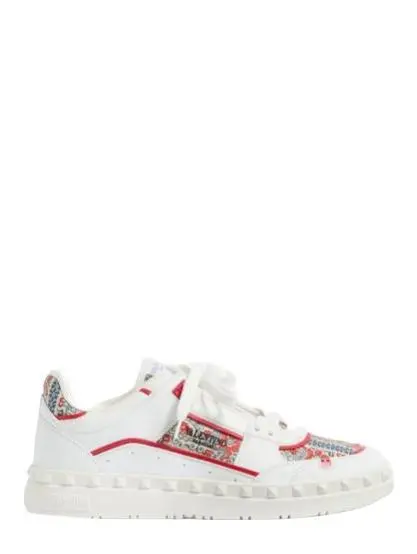 Valentino Garavani Freedots Lace-up Sneakers - White/multicolor/coral