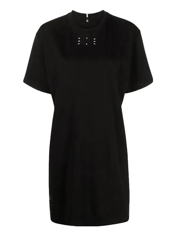 Alexander McQueen Logo Print T-shirt Dress - Black