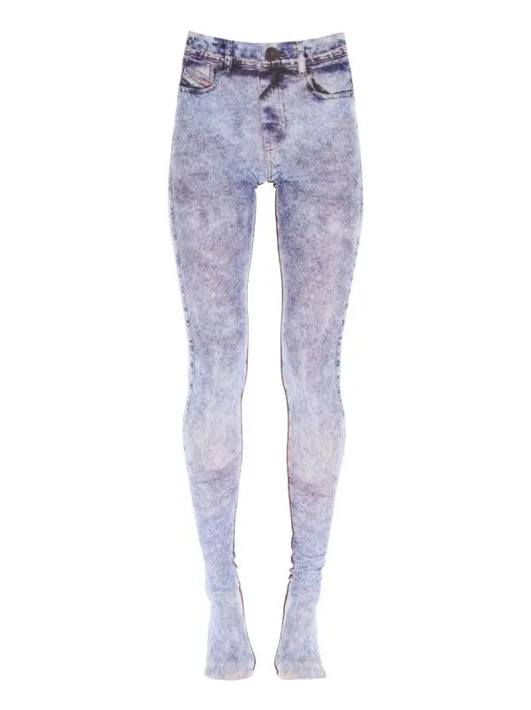 DIESEL® Printed Jegging Pants - Gray