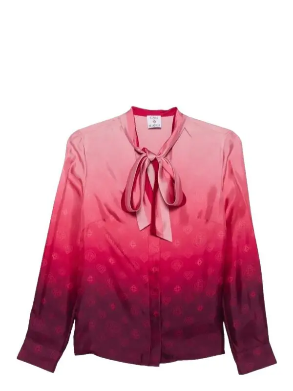 Casablanca Gradient Bow Shirt - Red