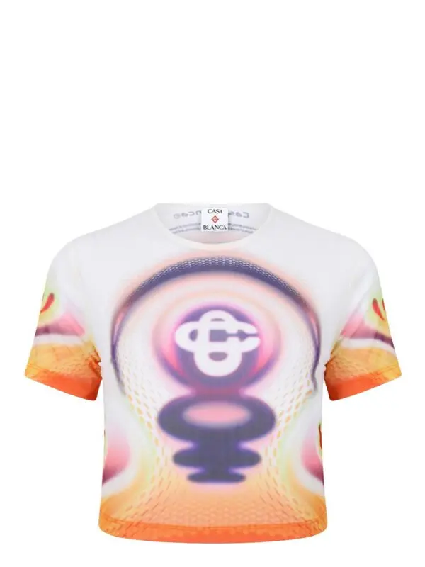 Casablanca Graphic Print Crew Neck T-shirt - White