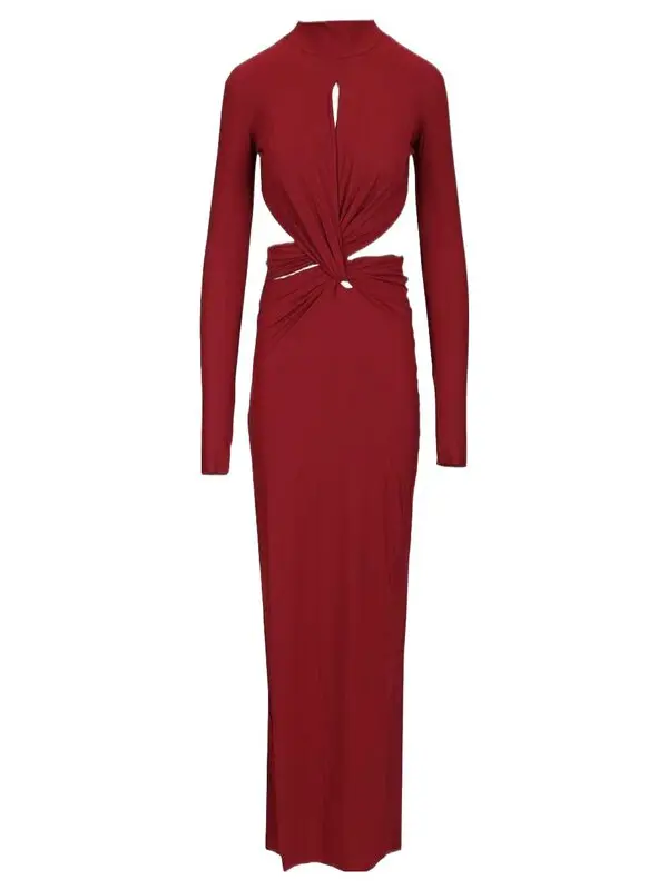 AMAZUIN Leoubu Cut-out Maxi Dress - Red