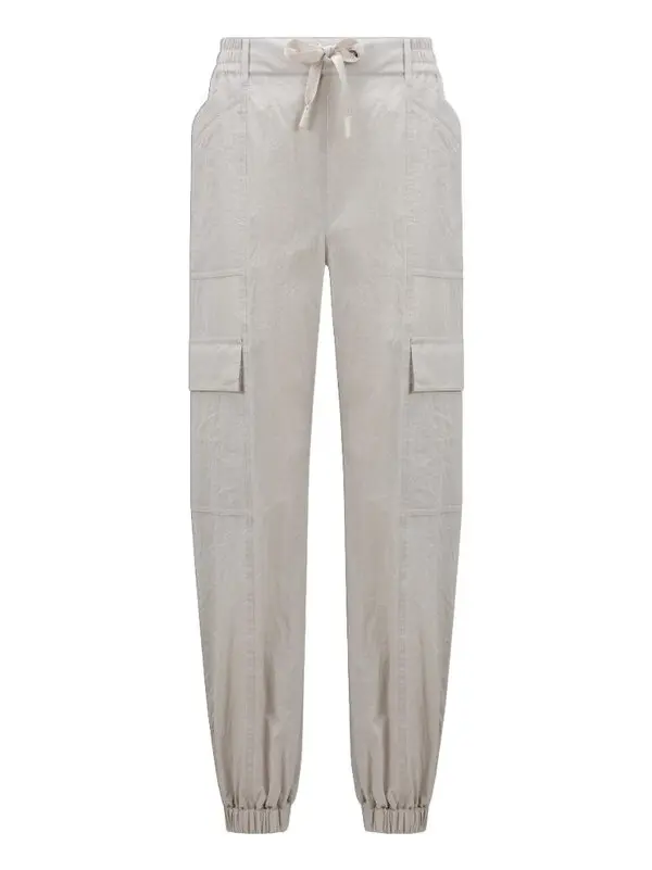 Moncler Cotton Cargo Trousers With Drawstring Waist - Ice Tuff