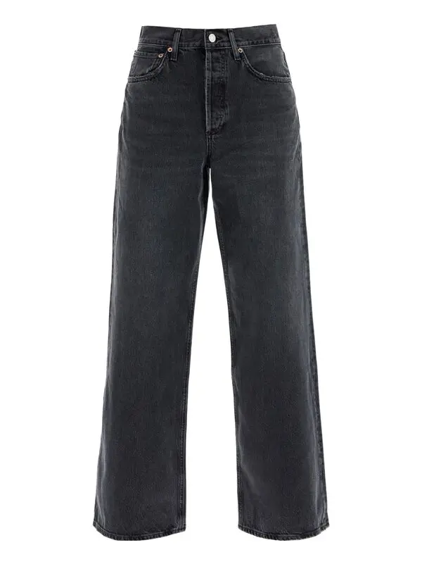 AGOLDE Dame Straight Leg Jeans - Black